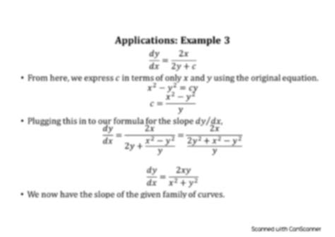 SOLUTION Orthogonal Trajectory Example Application Of First Order