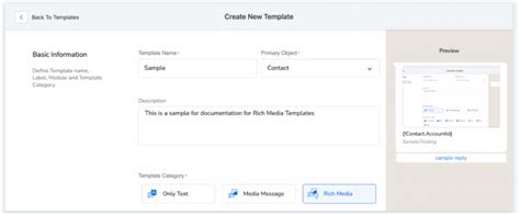 Create Message Template Sms Magic Web Portal