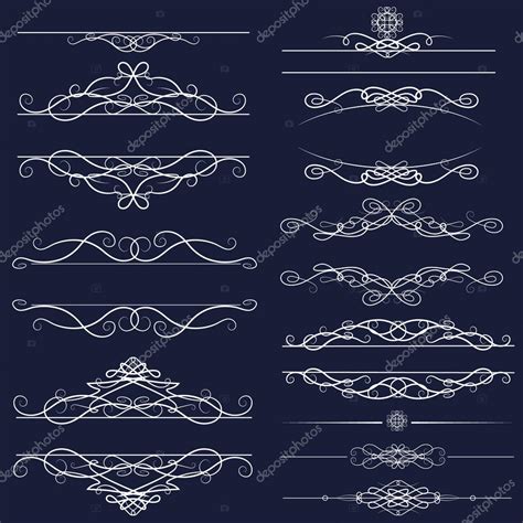 Elementos De Dise O Caligr Fico Y Decoraci N De P Gina Conjunto De Vectores Ilustraci N