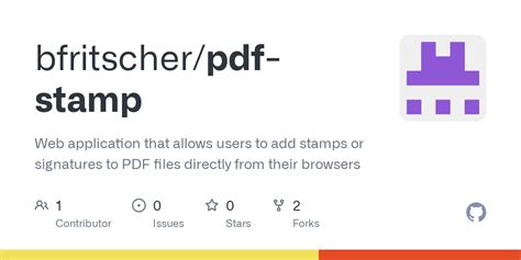 Github Bfritscher Pdf Stamp Web Application That Allows Users To Add Stamps Or Signatures To