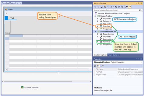 Working With NET Core 3 0 And WinForms Project Templates ComponentOne