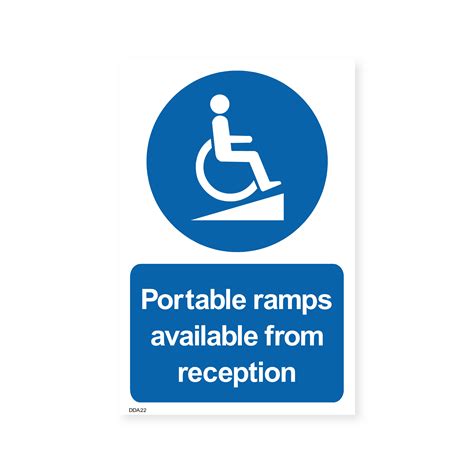 Portable Ramps Available From Reception Sign Safety Signs And Stickers