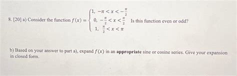 Solved a Consider the function f x π Chegg