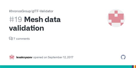 mesh data validation · issue 19 · khronosgroup gltf validator · github
