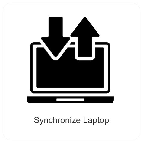 Premium Vector Synchronize Laptop And Refresh Icon Concept