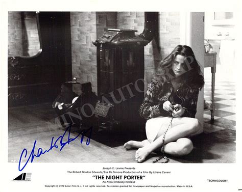 Charlotte Rampling Autograph In The Night Porter Tamino