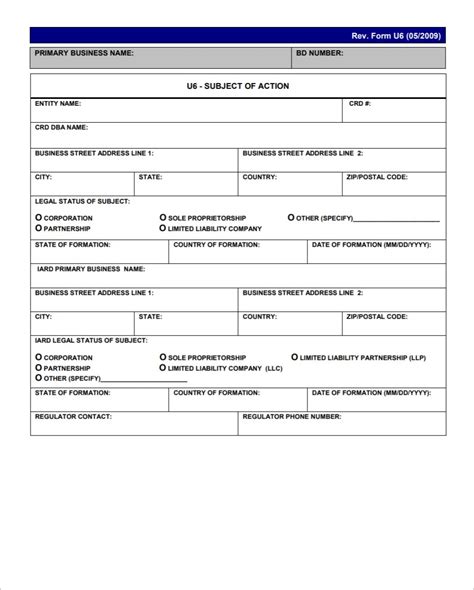 Form U6 FINRA Org