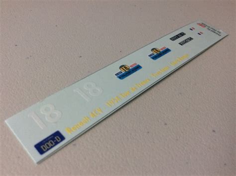 Tour De France No Yves Lesur Louis Roque Renault CV Decal Set ALO Decals