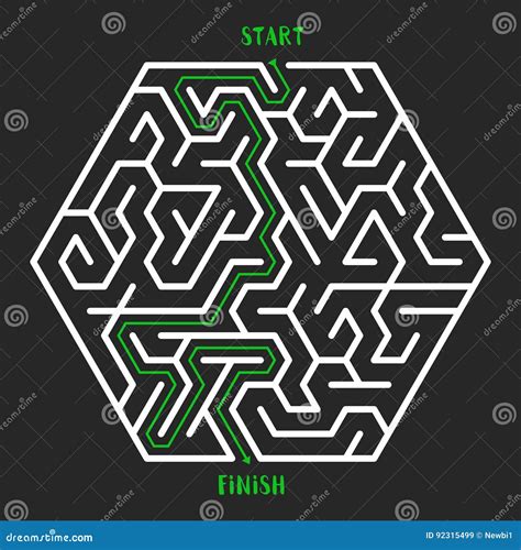 Fundo De Maze Game Labirinto Com Entrada E Saída Ilustração Do Vetor