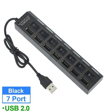 Usb Hub 20 Hub Multi Usb Splitter 4 7 Puertos Expansor Múltiples Usb 2