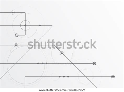 Abstract Geometric Connect Lines Dotssimple Technology Stock Vector Royalty Free 1373822099