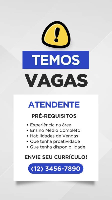 Modelos De Vagas De Emprego Customizáveis E Grátis