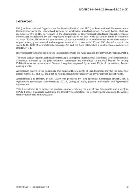 ISO IEC Amd Information Technology Coding Of Audio Visual Objects Part