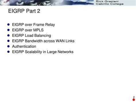 PPT CIS Advanced Routing Protocols EIGRP Part PowerPoint