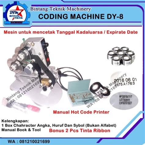 Jual Coding Dy 8 Hualian Mesin Manual Cetak Tanggal Kadaluarsa Expired