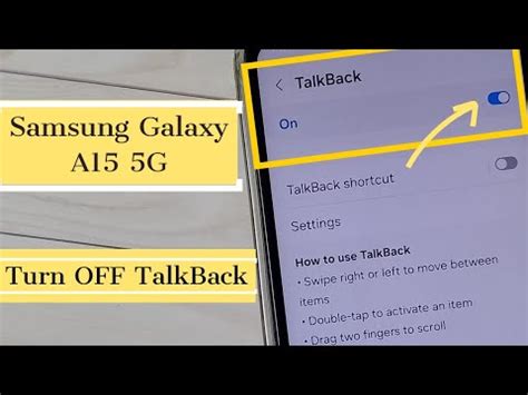 Samsung Galaxy A G How To Turn Off On Talkback Youtube