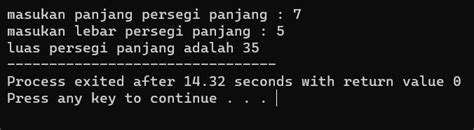 Source Code Program Menghitung Luas Persegi Panjang C CODEin