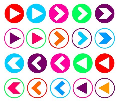 Premium Vector Set Arrow Icons Symbols Design Template Isolated Signs Vector Illustration