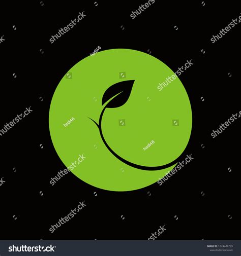 Circle Leafe Vector Logo Stock Vector Royalty Free 1274244769
