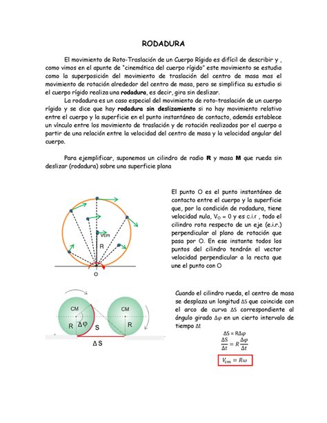 Rodadura Dinamica De Un Cuerpo Rigido Rodadura El Movimiento De