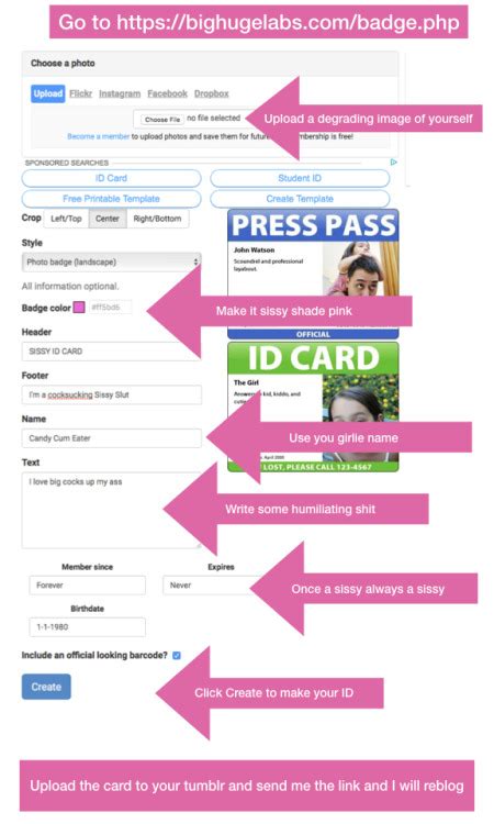 NAT0NYA Sissy Id Cards How To Get Your Own Sissy ID Card