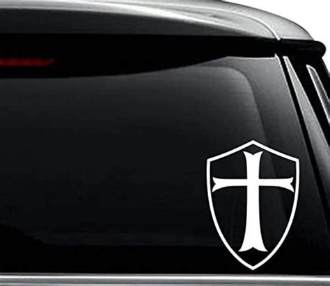 Knights Templar Shield Decal Sticker For Use On Laptop Helmet Car