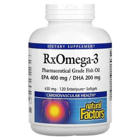 Natural Factors Rx Omega-3 - 120 Enteripure Softgels - Hercules ...