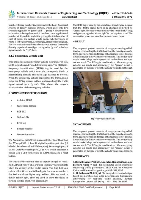 Irjet Density Based Real Time Traffic Control System Using Image Processing And Emergency
