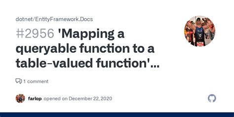 Mapping A Queryable Function To A Table Valued Function Modelbuilder