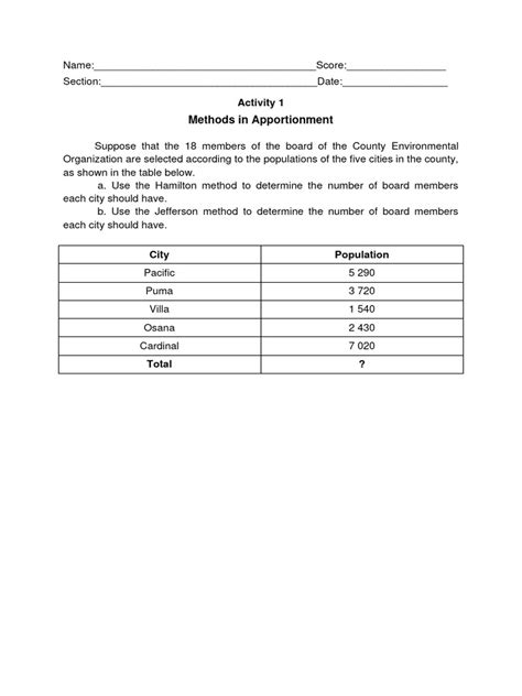 Module 6 Apportionment Pdf Apportionment Politics Government