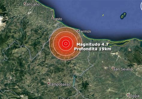 Terremoto Al Centrosud Italia Scossa Magnitudo Vicino A Campobasso Molise Avvertita A