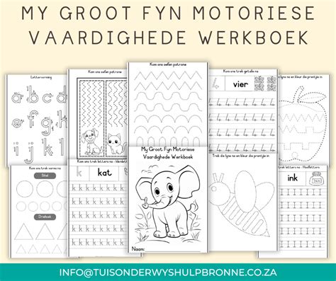 11 Handskrif Oefeninge My Groot Fyn Motoriese Vaardighede Werkboek In
