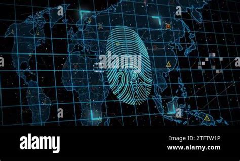 Animation Of Online Biometric Fingerprint Markers And Data Processing
