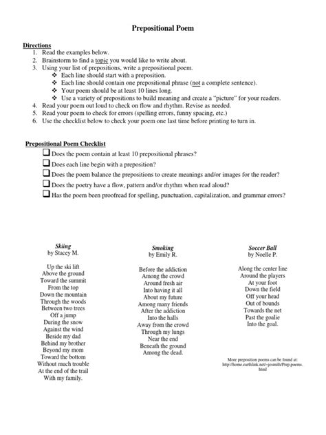282485089 Preposition Poem Assignment Preposition And Postposition