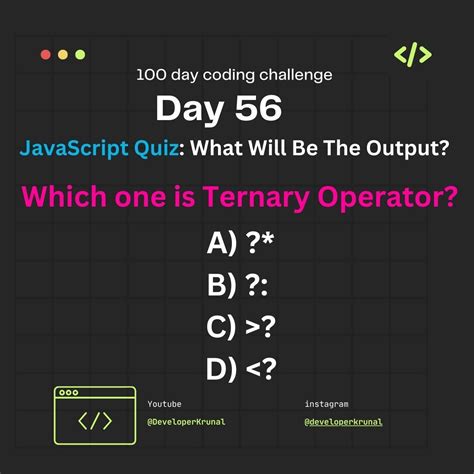 Krunal Trivedi On Linkedin Javascript Coders Javascript Javascriptquiz Codingchallenge