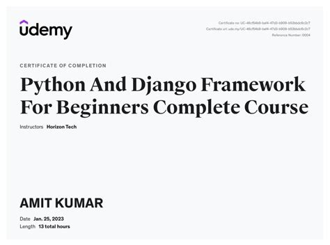 Amit Kumar On Linkedin Udemy Course Completion Certificate