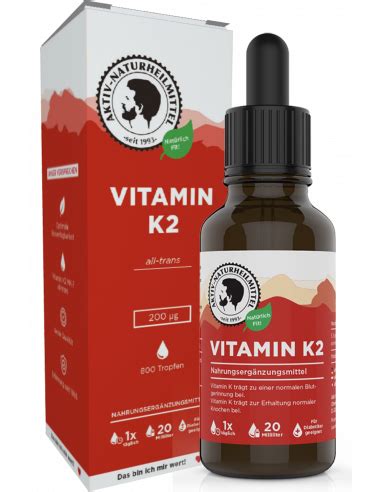 Vitamin K2 Mk7 100 All Trans 20ml Hochdosiert 40μq Pro Tropfen