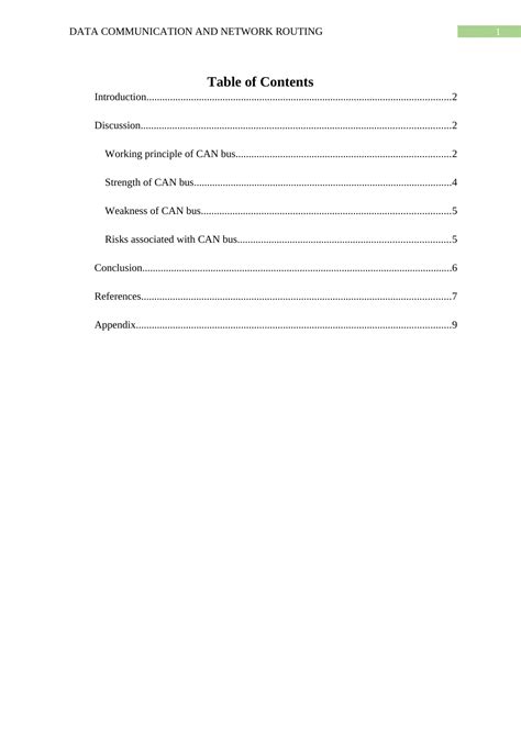 Data Communication And Network Routing Can Bus Analysis
