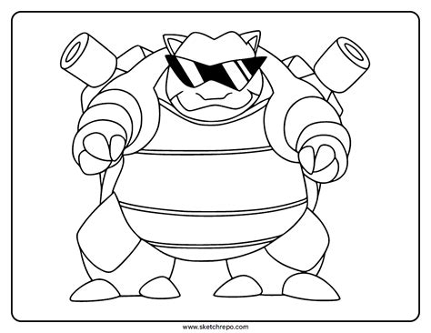 Blastoise Coloring Pages Sketch Repo