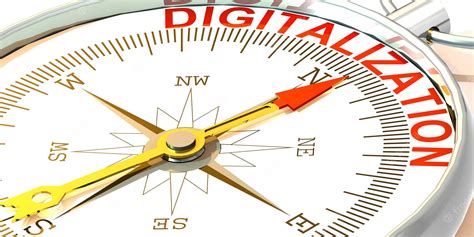 Premium Photo Metal Compass With Digitalization Word