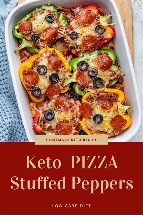 Homemade Keto Pizza Stuffed Peppers Low Carb Keto Clean Food