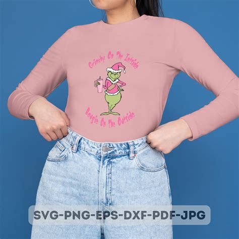 Pink Bougie Grinch Pink Png Svg Grinch Pink Bougie Preppy Christmas