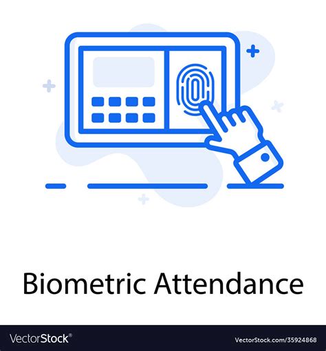 Biometric Attendance Royalty Free Vector Image