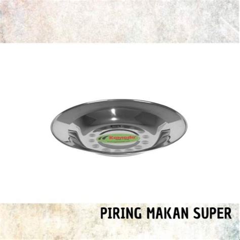 Jual PIRING MAKAN SUPER PIRING STAINLESS 22 Cm Shopee Indonesia