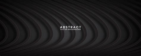 3d 검은색 기하학적 추상 배경은 줄무늬 파도 효과 장식이 있는 어두운 공간에 겹칩니다 배너 전단지 카드 또는 브로셔 표지를 위한 현대적인 그래픽 디자인 요소 컷아웃 스타일