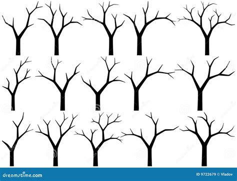 Naked Trees Stock Vector Illustration Of Tree Nature