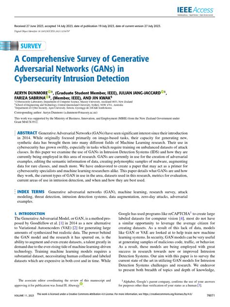A Comprehensive Survey Of Generative Adversarial Networks Gans In Cybersecurity Intrusion