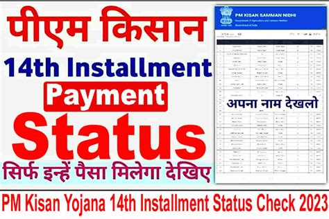 Pm Kisan Yojana 14th Installment Status Check 2023 इस बार कुछ ही