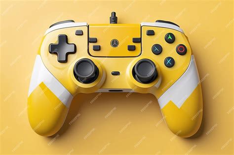 Premium Photo White Standard Game Controller Joystick Gamepad On A
