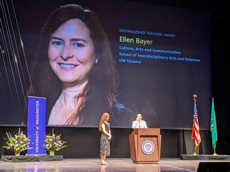 Congratulations To Dr Ellen Bayer For Winning The Uw Distinguished